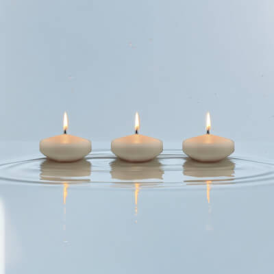 Extra Large Maxi Floating Candles White, Ivory, Cream | Bulk Buy