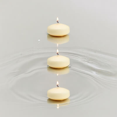 Extra Large Maxi Floating Candles White & Ivory | Bulk Buy