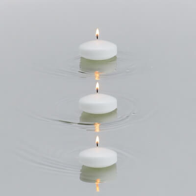 Extra Large Maxi Floating Candles White & Ivory | Bulk Buy